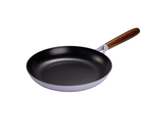 28cm Enameled Light Weight Cast Iron Fry Pan With Wooden Handle - Henan ...